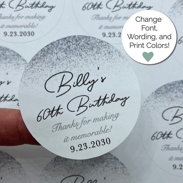 60th Anniversary Stickers - Etsy