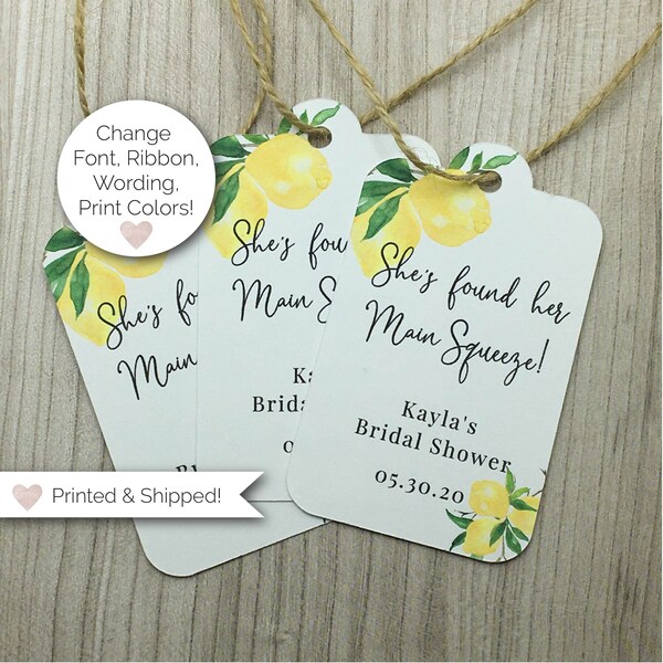Lemon Theme Favor Tags - Etsy
