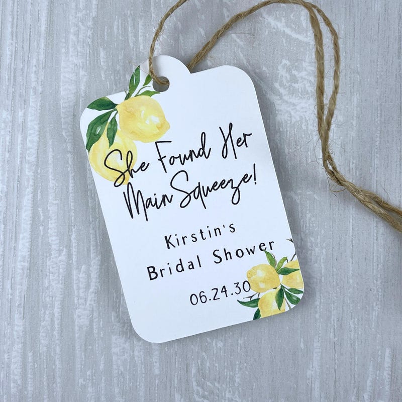 Lemon Theme Favor Tags - Etsy