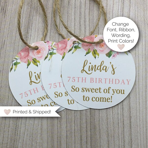 75th Birthday Tags - Etsy