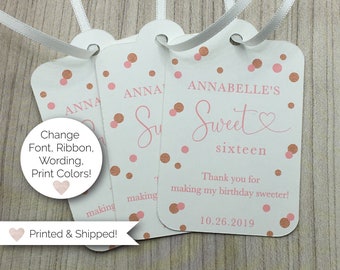 Sweet Sixteen Favor Tags - Etsy