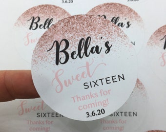 Sweet 16 Stickers | Etsy