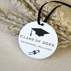 Personalized Graduation Party Favor Tags, High School Graduation Favors ...
