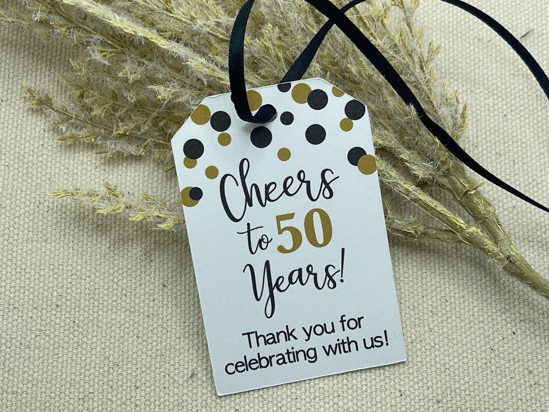 Fifty Years Personalized Favor Tags - Etsy