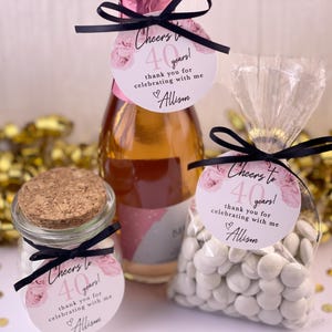 Cheers 40 Years Favor Tags, Champagne Favor Tags, Kissing My 30s ...