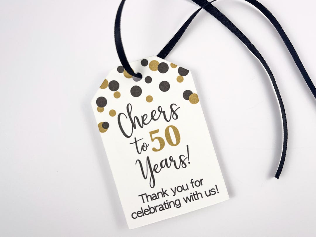 Fifty Years Personalized Favor Tags - Etsy