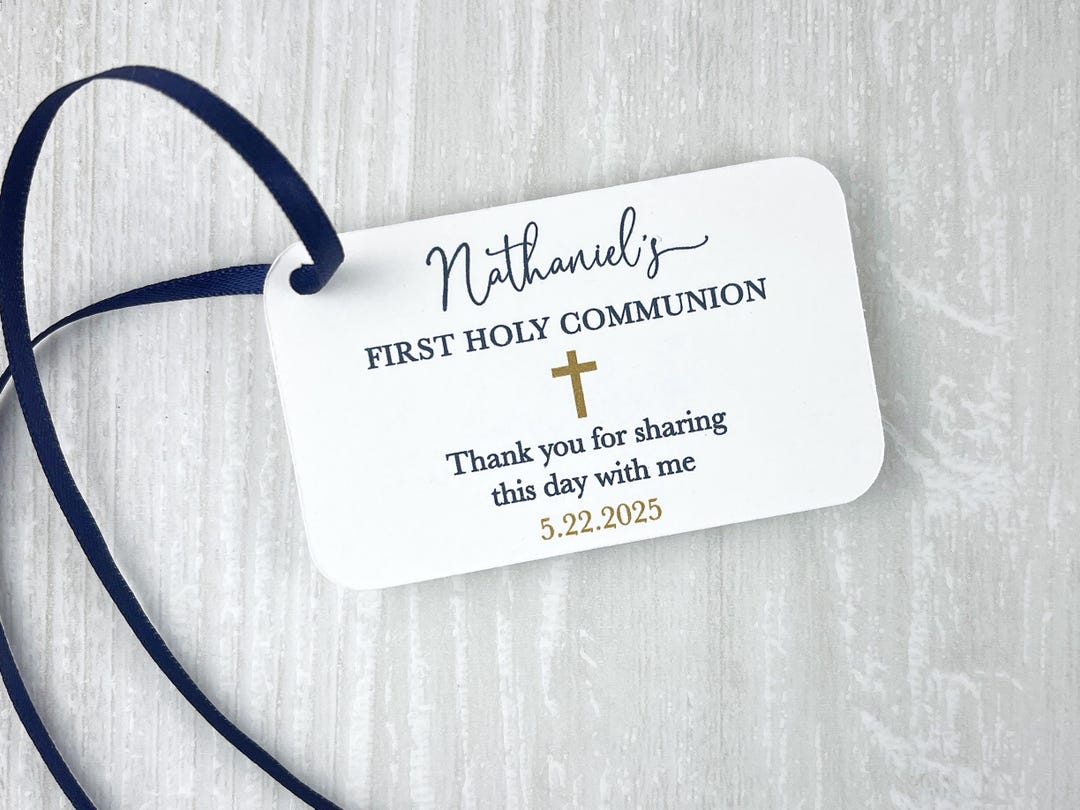 Personalized First Holy Communion Favor Tags - Etsy