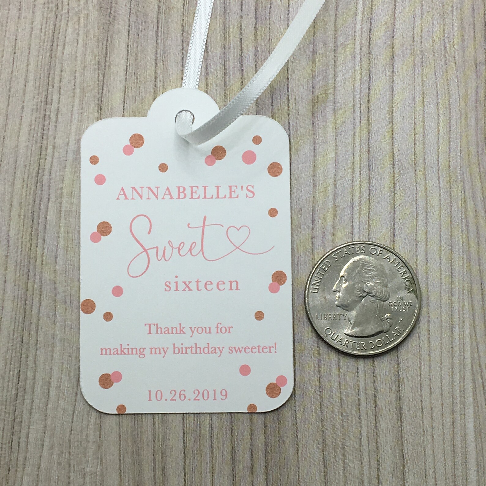 Sweet Sixteen Favor Tags - Etsy