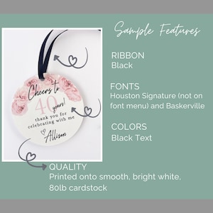 Cheers 40 Years Favor Tags, Champagne Favor Tags, Kissing My 30s ...