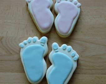 Baby feet cookies | Etsy