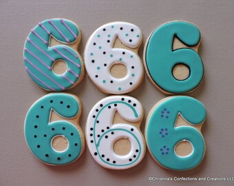 Number Cookies - Etsy