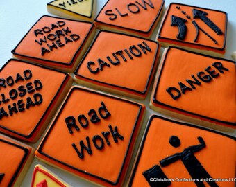 Road Sign Cookies - Etsy