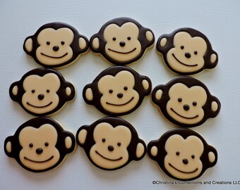 Monkey Cookies - Etsy