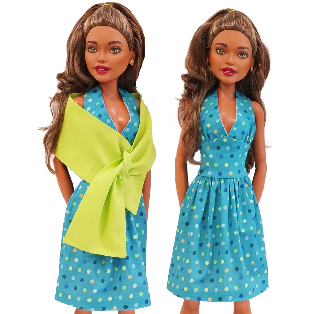 28 Inch Doll Clothes Blue Halter Dress With Wrap - Etsy