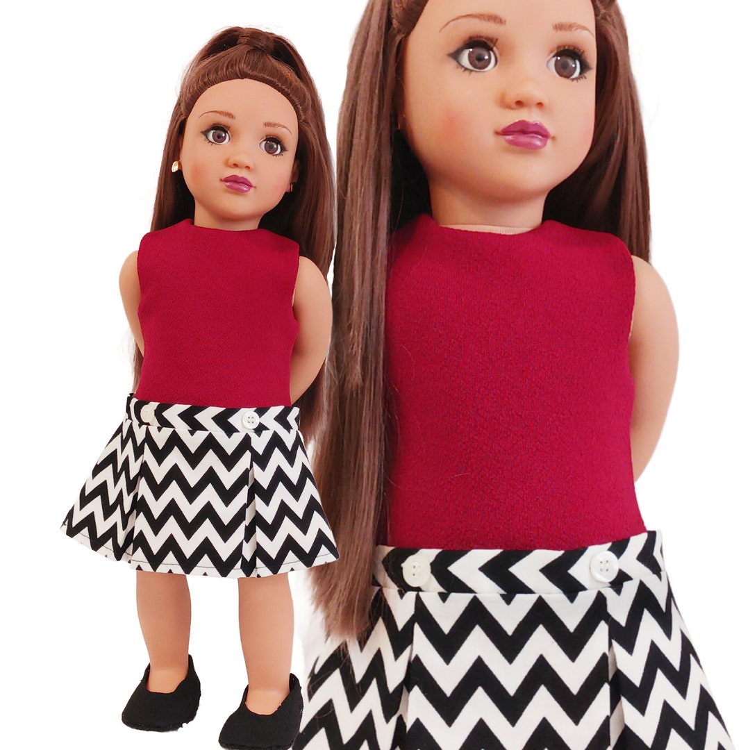 18 Inch Burgundy Doll Dress for American Girl & Our Generation Dolls - Etsy