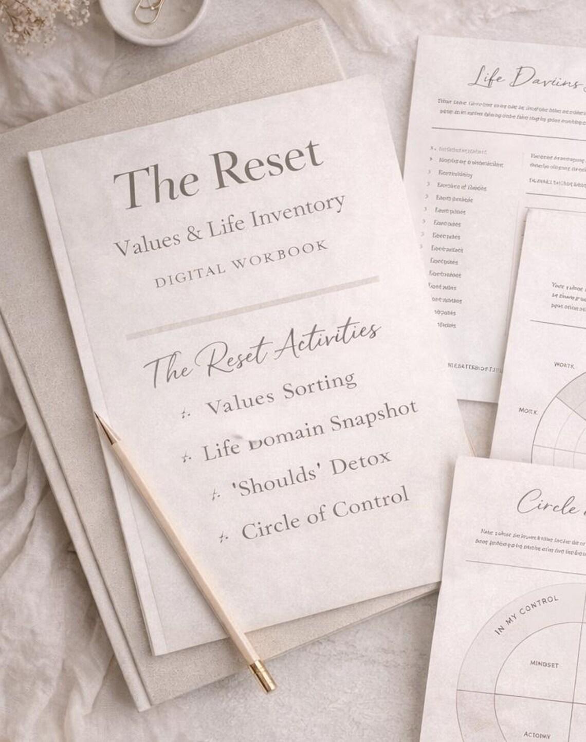 The Reset: Values & Life Inventory Workbook | Printable PDF Journal ...