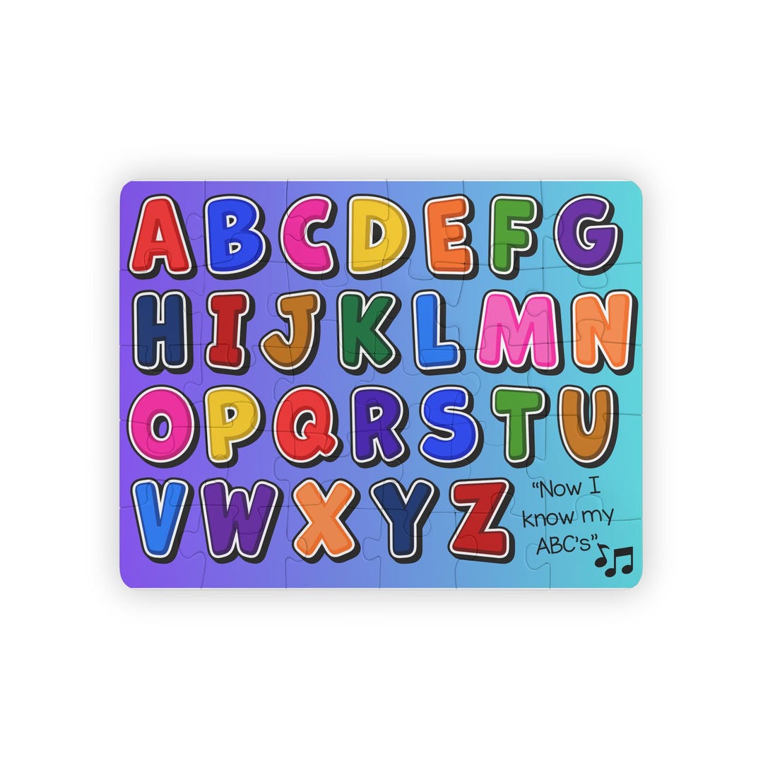 Colorful Alphabet Puzzle Kids Puzzle | 30-piece ABC Learning Toy - Etsy