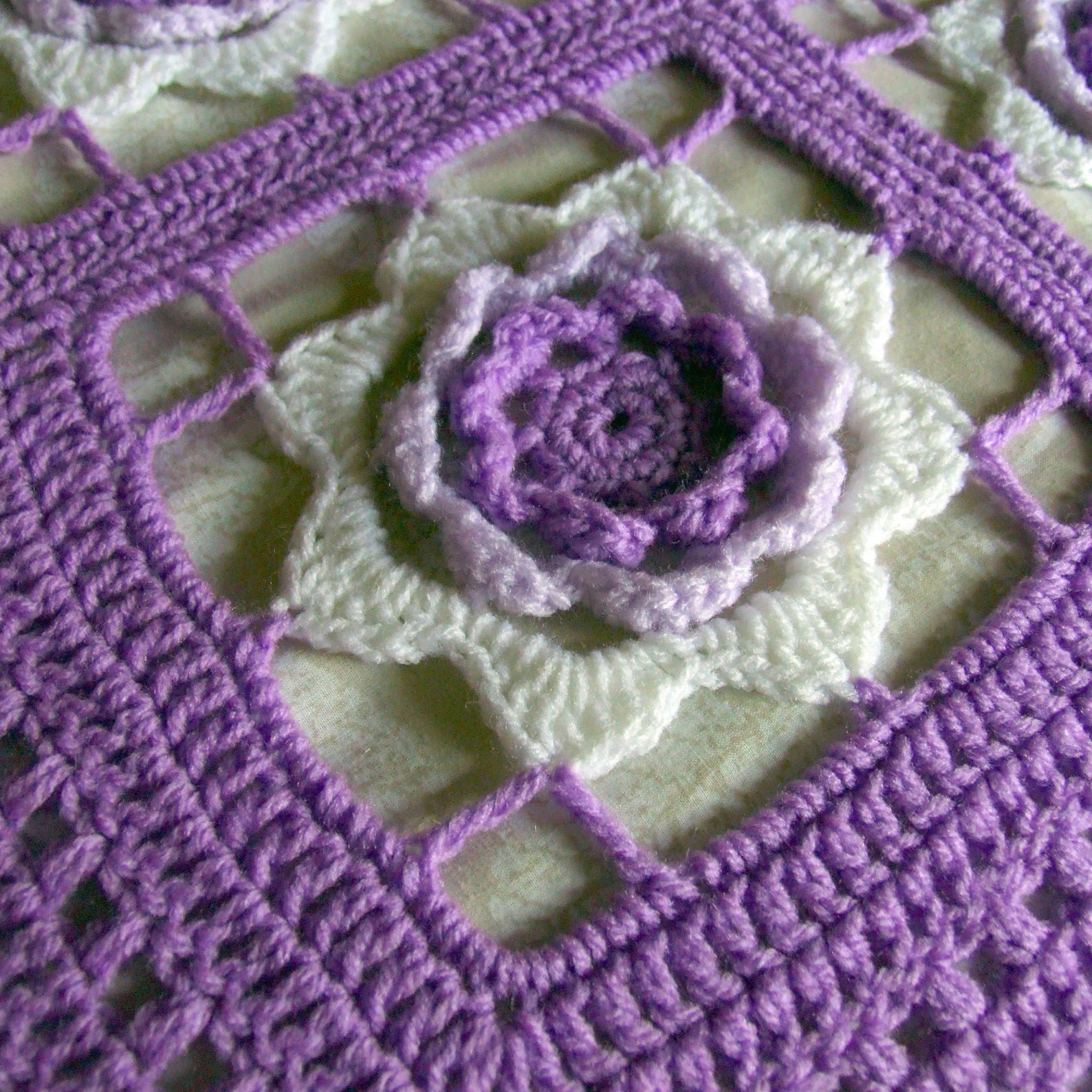 Crochet Blanket Pattern Irish Rose Afghan Crochet Blanket - Etsy