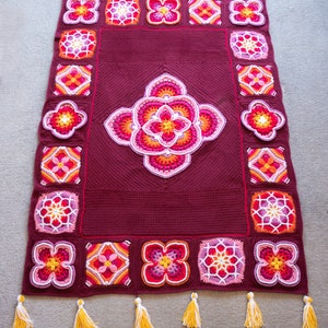 Crochet Blanket Pattern - Moroccan Tiles Rug - Crochet Blanket Pattern ...