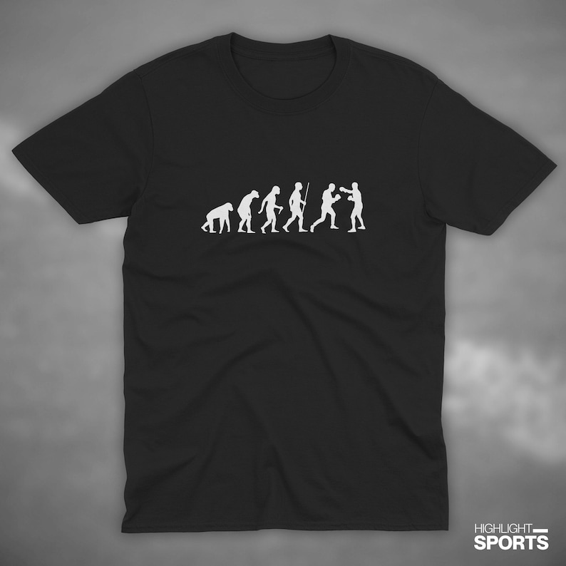 Evolution of Boxing Tee | Funny Boxer Gift | Ape to Human Punch Shirt ...