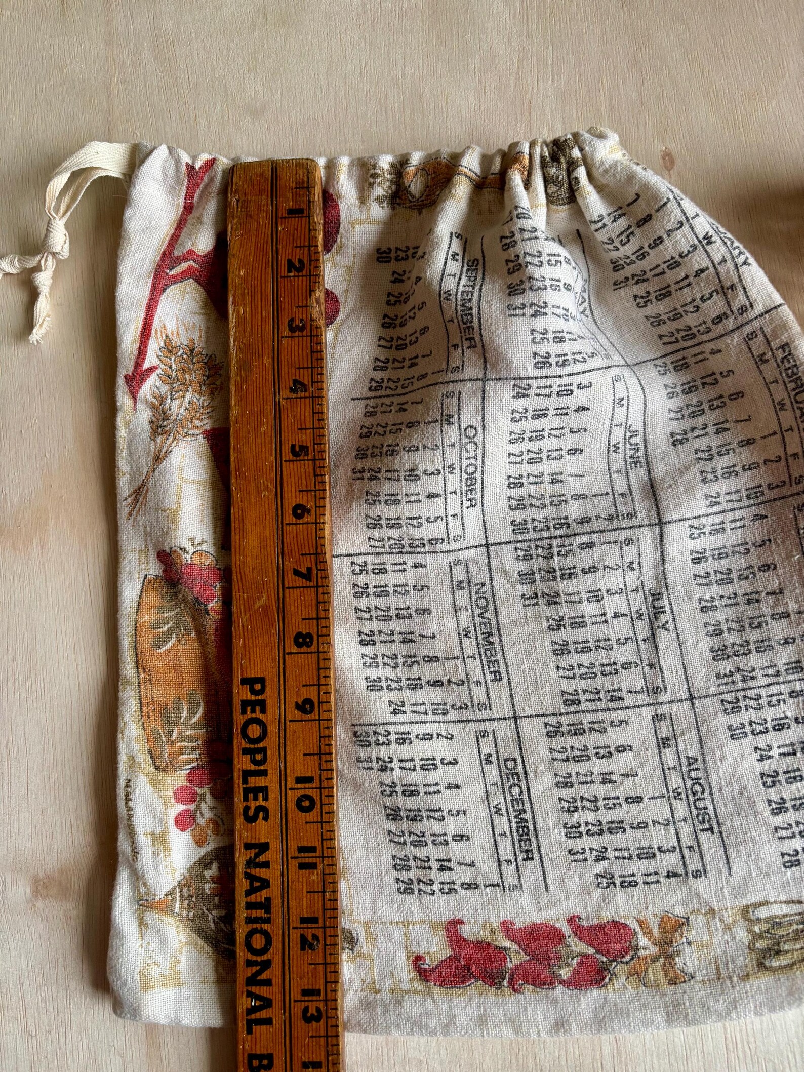 Upcycled Calendar Towel Bag-1973 - Etsy