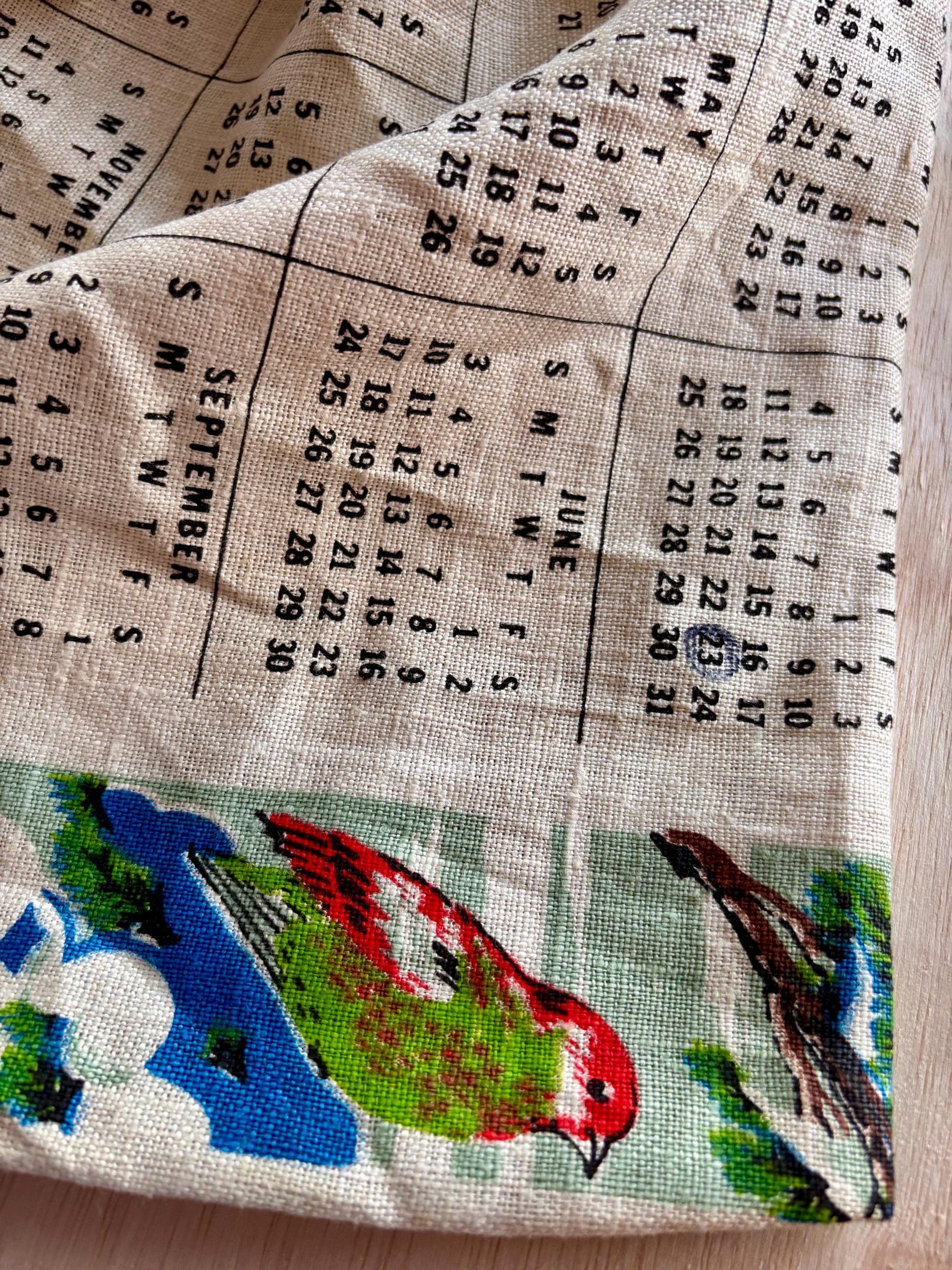 Upcycled Calendar Towel Bag-1973 - Etsy