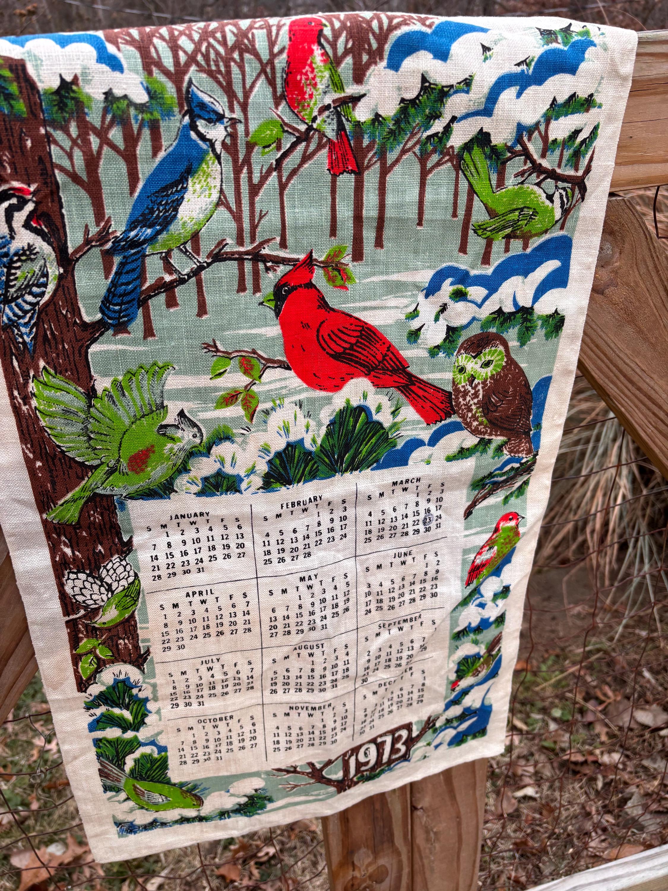 Upcycled Calendar Towel Bag-1973 - Etsy