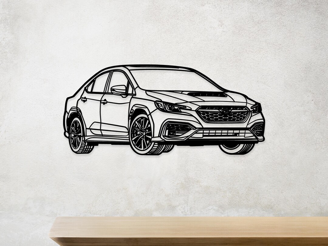 Subaru WRX Metal Wall Art : Performance Sedan Silhouette Decor - Etsy