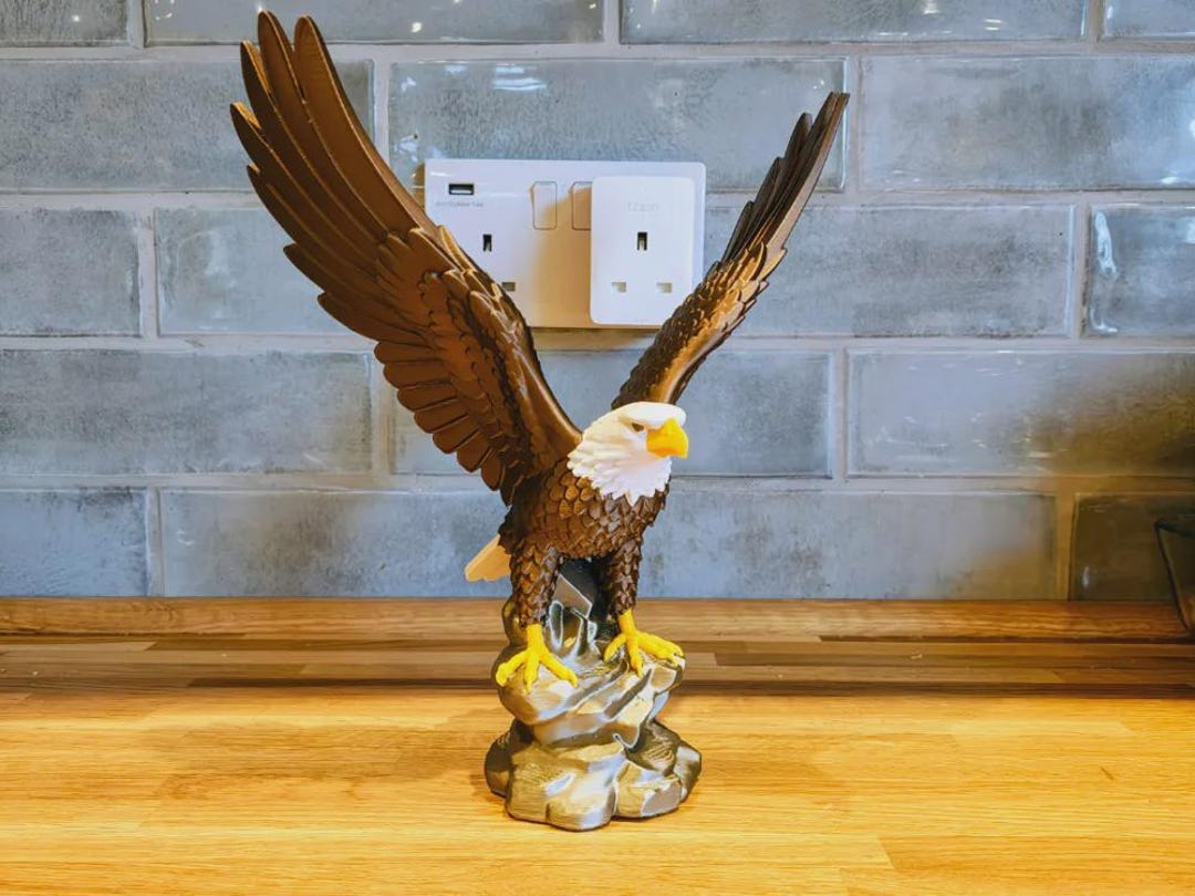 Bald Eagle Statue Detailed Bird Of Prey Sculpture Etsy