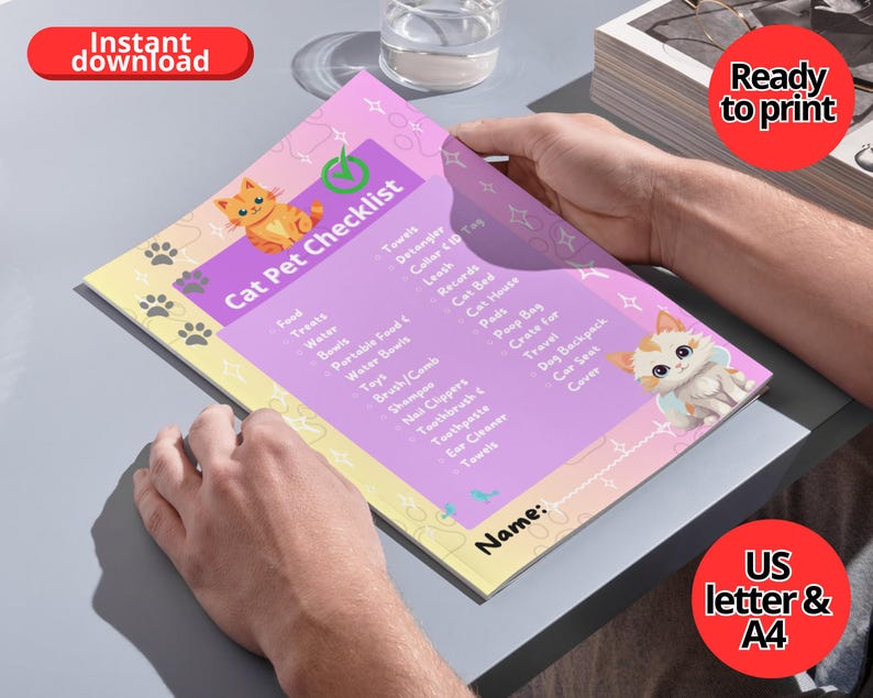 Dog Care Checklist | Daily Routine Planner (PDF PNG) - Etsy