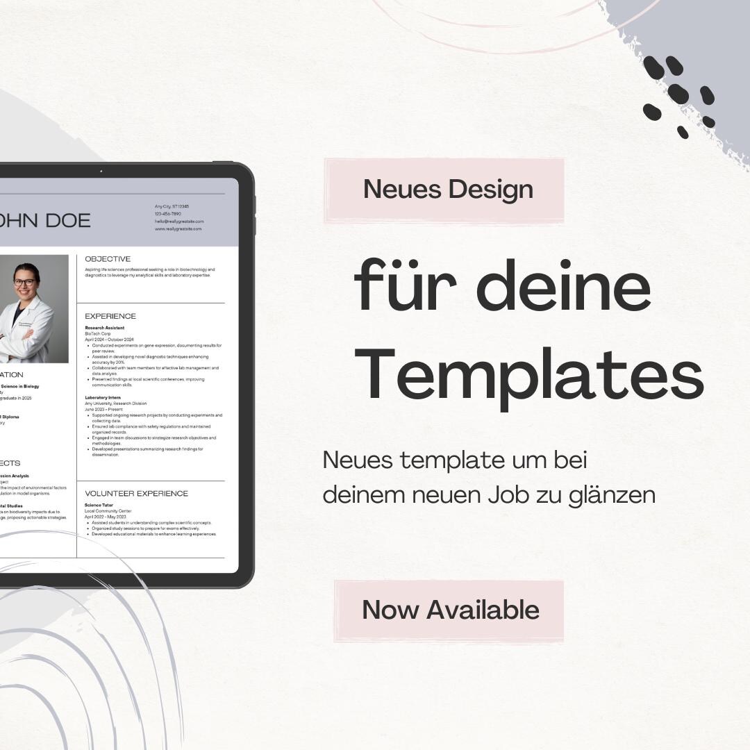 Scientific CV Template | Modern CV for Researchers & Life Scientists ...