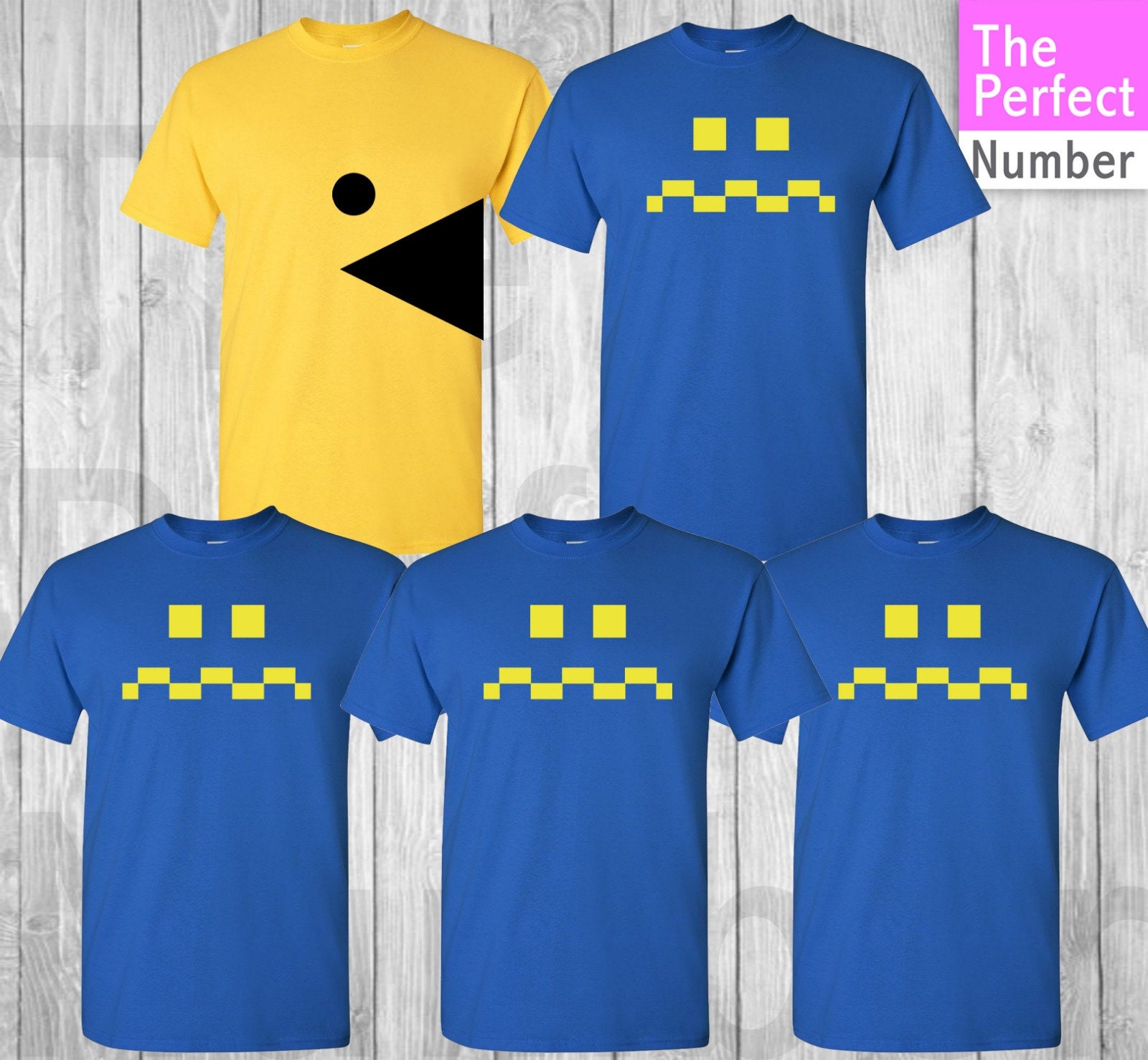 PacMan Group Costumes / Fun Pac Man T Shirts /Adults and | Etsy
