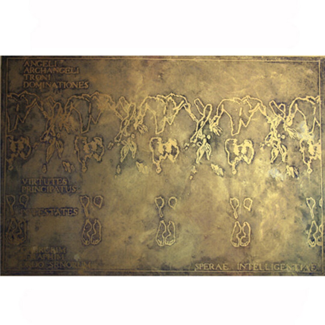 Ascent Through the Spheres: the Orders of Angels.large Woodblock Print ...