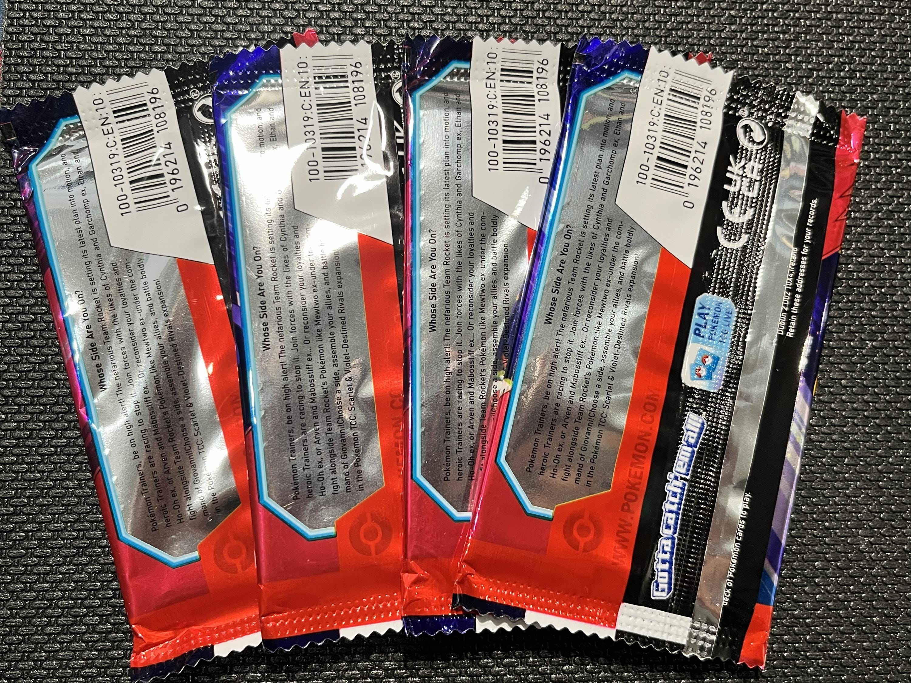 Pokémon Booster Packs Set of 4 | Custom Collectible | Modern Style ...