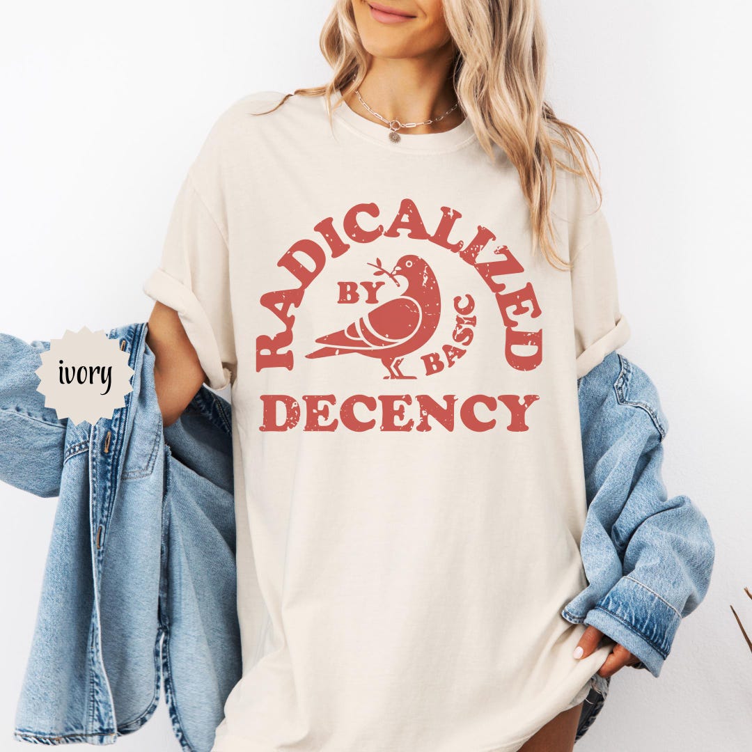 Retro Radicalized by Basic Decency Shirt, Comfort Colors® Political ...