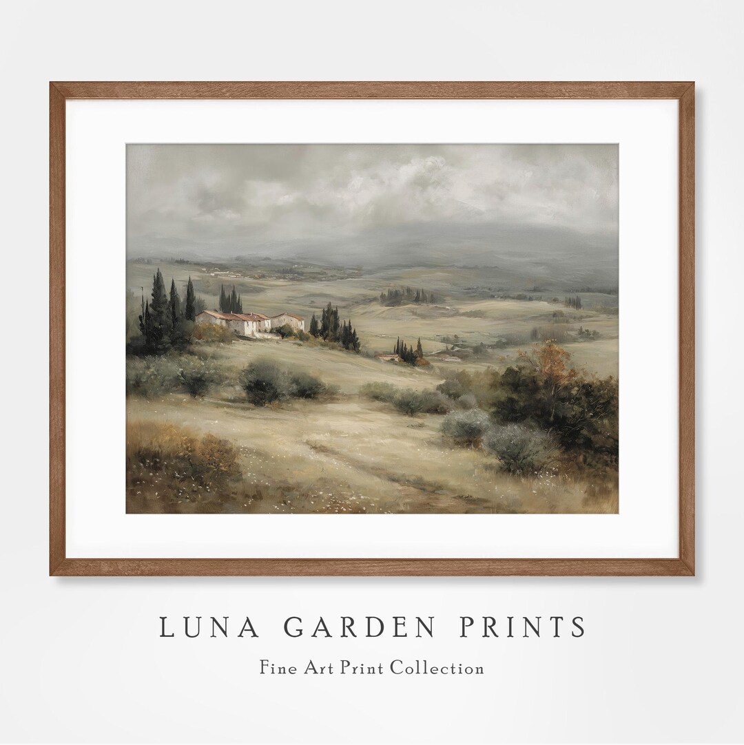 Printable Tuscan Wall Art – Italian Countryside Decor for Living Room ...