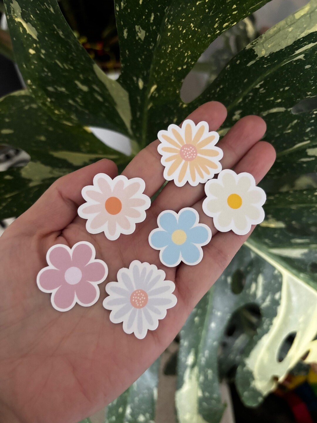 Mini Flower Sticker Pack, Colorful Die Cut Decals - Etsy