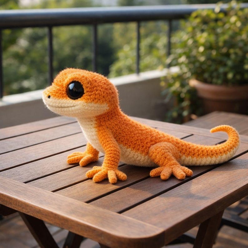 Crochet Lizard Amigurumi Pattern | DIY Stuffed Animal (PDF Pattern) - Etsy