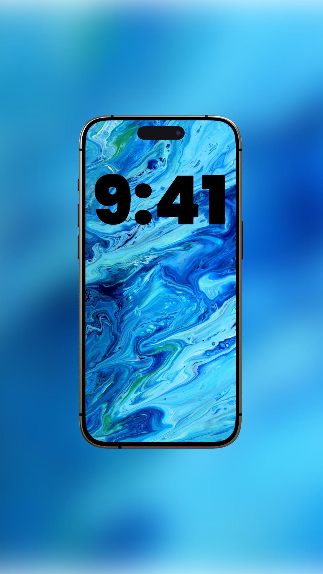 Blue Marble Phone Wallpaper, Sapphire Veins (digital Download) - Etsy