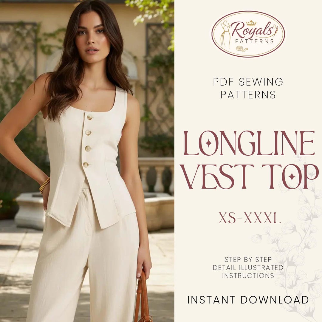 Trendy Top Pattern, Vest Sewing Pattern, Sewing Patterns Women, Suit ...