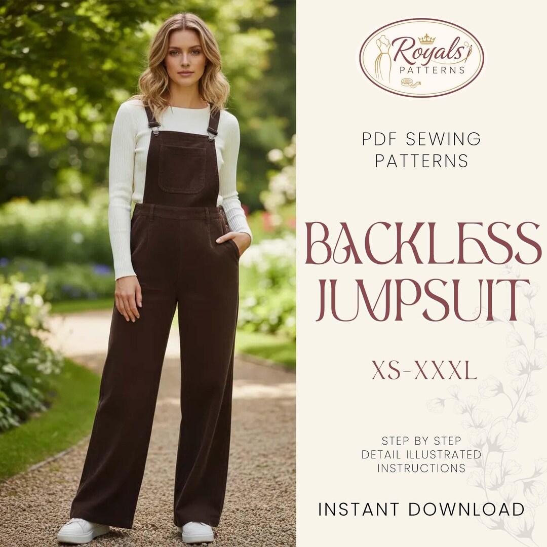 Jumpsuit Pattern | Overalls Sewing Pattern | Sewing Patterns Women ...