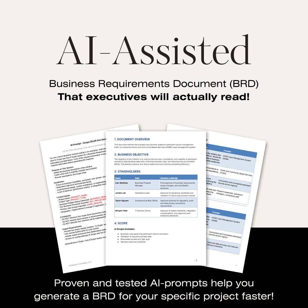 Ai-assisted BRD Template| Business Requirements Document | Google Docs ...
