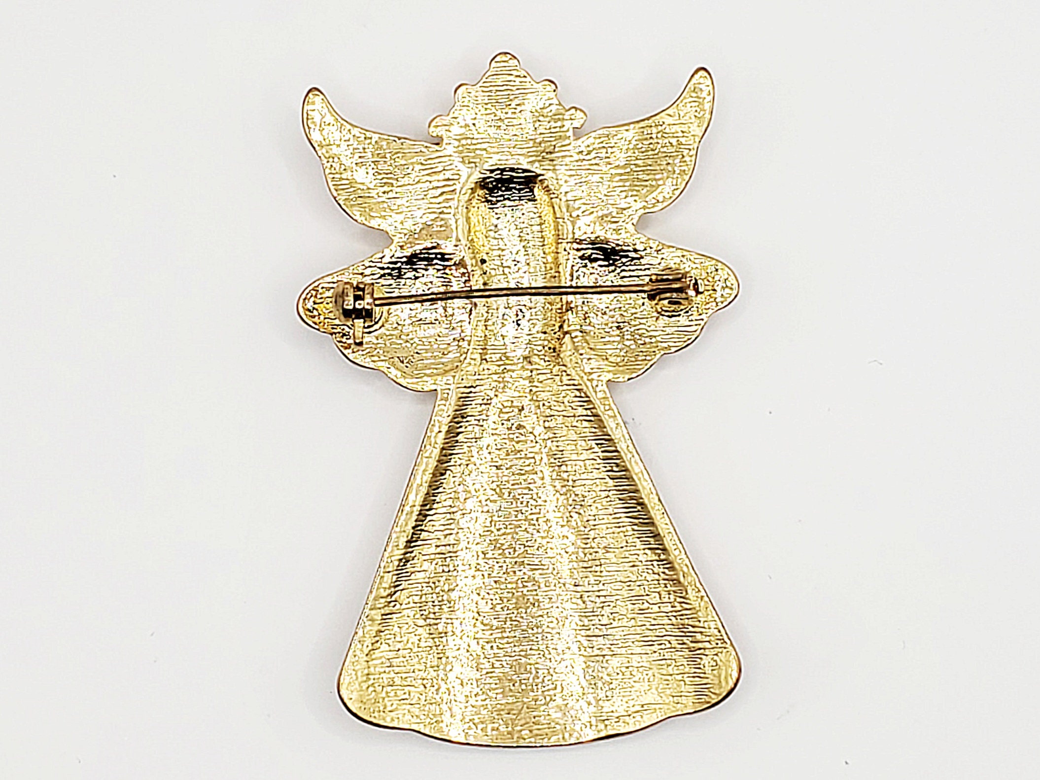 Vintage Angel Pin Brooch, Enamel Angel Brooch, Christmas Angel Pin ...