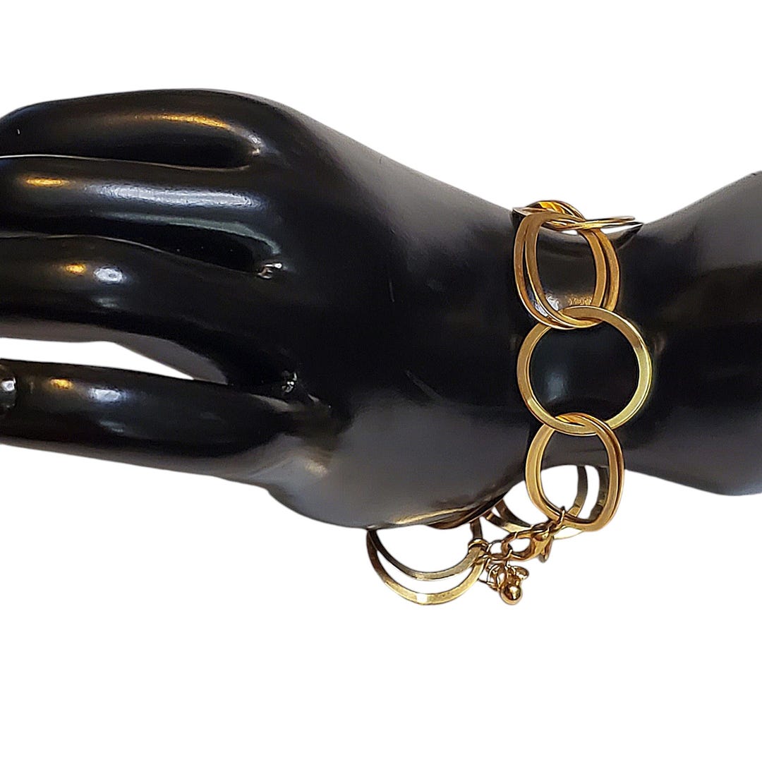 Double Oval and Round Link Chain Bracelet, Premier Design sophia Bracelet - Etsy