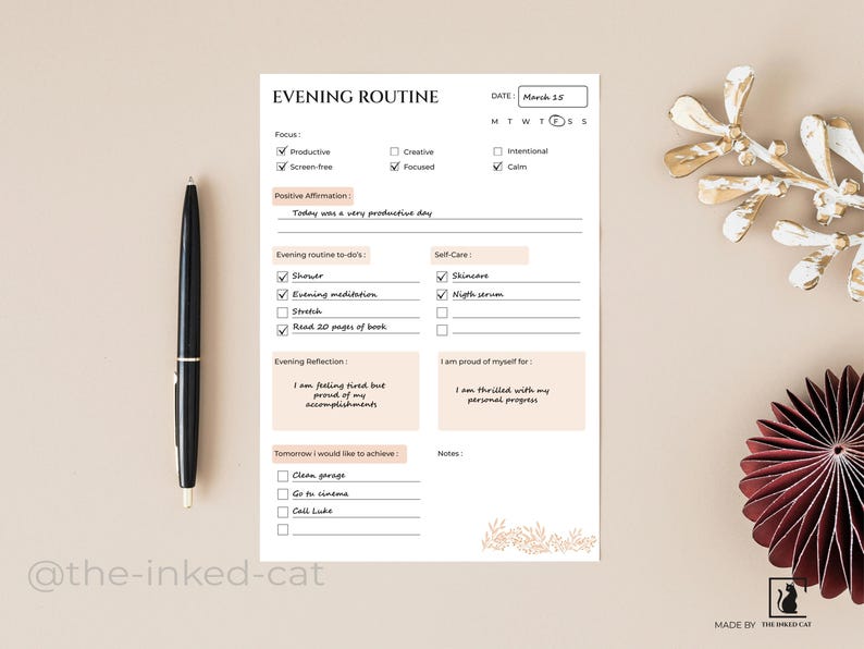 Morning & Evening Routine Printable Bundle | Daily Routine Planner ...