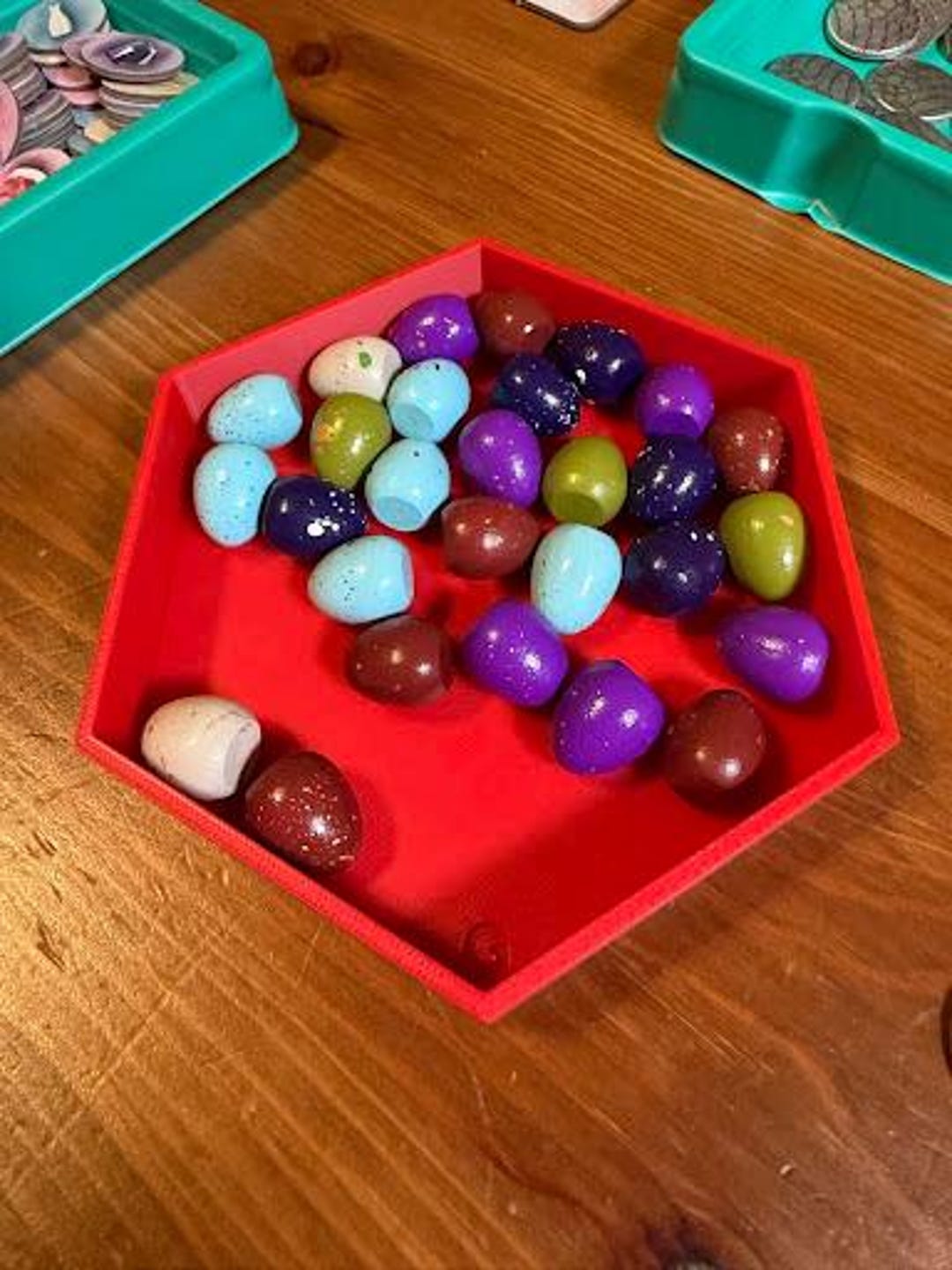 Hexagonal Board Game Token Tray - Resource Organizer for Tabletop ...