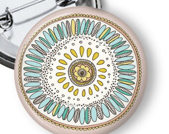 Mandala button | Etsy