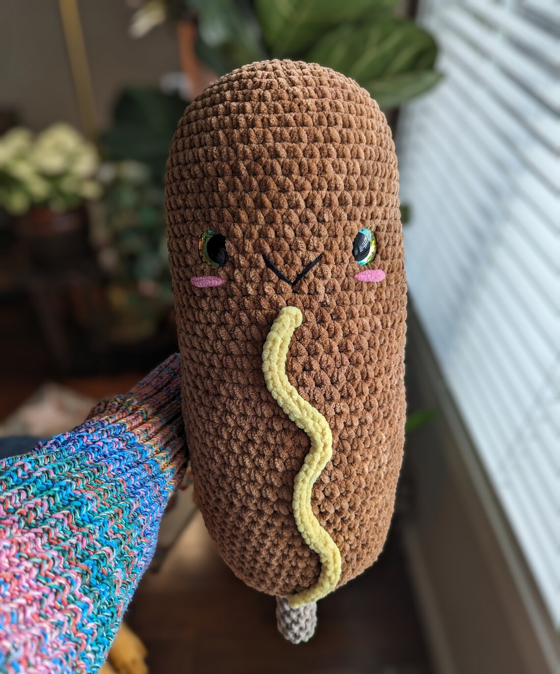 Jumbo Corn Dog Crochet Pattern Crochet Plushie, Crochet Pillow, Stuffed ...