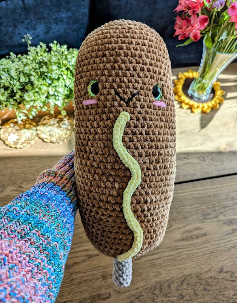 Jumbo Corn Dog Crochet Pattern - Crochet Plushie, Crochet Pillow ...