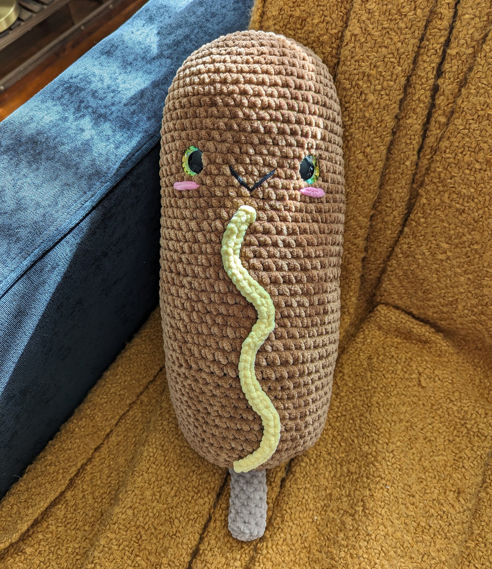 Jumbo Corn Dog Crochet Pattern | Plushie and Pillow (PDF Download) - Etsy